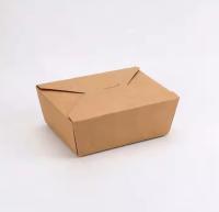 China Bioegradable Kraft Paper Food Container Lunch Meal Box Kraft Paper Box for sale