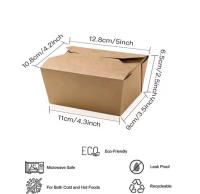 China Bioegradable Kraft Paper Food Container Lunch Meal Box Kraft Paper Box for sale