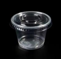 China 1oz PLA Disposable Sauce Cups Small Plastic Condiment Cups for sale