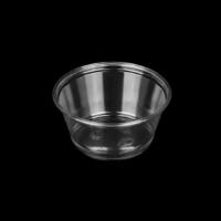 China 3oz PLA Plastic Disposable Condiment Cups With Hinged Lid Eco Friendly for sale