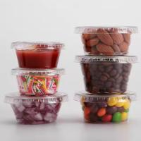 China Compostable PLA Disposable 2 Oz Sauce Cups With Lids Clear Color for sale