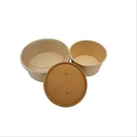 China 1500ml Disposable Salad Containers Hot Salad Paper Bowl Customization for sale