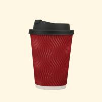 China Disposable Ripple Paper Cup For Beverage Offset And Flexo Printing for sale