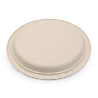 China Recyclable Compostable Bagasse Disposable Plate Round Waterproof for sale