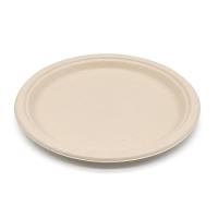 China Recyclable Compostable Bagasse Disposable Plate Round Waterproof for sale