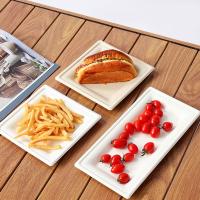 China Square Take Away Paper Plates White Paper Food Containers Oil Free for sale