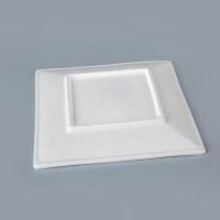 China Eco Friendly Square Food Pulp  Plate With Lid OEM ODM Available for sale