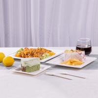 China Takeaway Paper Containers Square Paper Plate For Takeout No Oil for sale