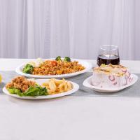 China Takeaway Paper Containers Square Paper Plate For Takeout No Oil for sale