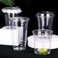 China Custom Logo Printed Clear Diameter Transparent Disposable Drink Cup with Lids for sale