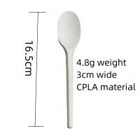 China Disposable CPLA Fork Spoon Knife Plastic Cutlery Set With Napkin for sale