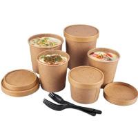 China Heat Resistance 8oz Kraft Soup Container Paper To Go Bowls Customised for sale