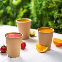 China 8oz Compostable Coffee Cups Paper To Go Cups Dia 80mm PE Coating for sale