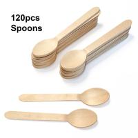 China 160mm Small Round  Biodegradable Wooden Spoons Environmental Protection for sale
