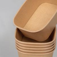 China 850ml Paper Snack Bowls Rectangular Paper Container  172*120*61mm Size for sale