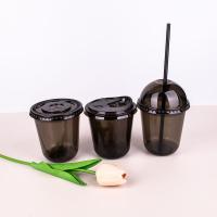China 16oz PLA Disposable Cups Plastic Black Custom Beer Pong Cups Fda Approved for sale