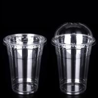 China BPI ISO9001 Certified PLA Compostable Cups Clear 14oz 90*56*115mm for sale