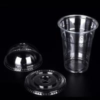 China BPI ISO9001 Certified PLA Compostable Cups Clear 14oz 90*56*115mm for sale