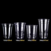 China PLA Clear Cups φ90mm 16oz Compostable Cups Environmental Friendly for sale