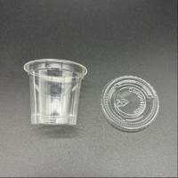 China Biodegradable PLA 2 Ounce Condiment Cups With Lids Clear Plastic Cold Drink Cups for sale