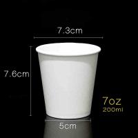 China 7oz  Single WallLogo-Ready Disposable Paper Coffee Cups With Lids for sale