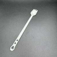 China Camping Outdoor PLA Cutlery  2 In 1  Long Stemmed Biodegradable Spork for sale