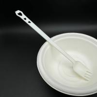China Camping Outdoor PLA Cutlery  2 In 1  Long Stemmed Biodegradable Spork for sale