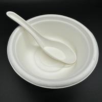 China White Biodegradable Disposable Paper Spoons For Soup And Oil Resistant for sale