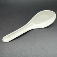 China White Biodegradable Disposable Paper Spoons For Soup And Oil Resistant for sale