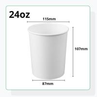 China 24oz Paper Food Container Eco Friendly Take Away Paper Soup Cups No Added Pfas Soup Cup With Paper Lid for sale
