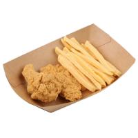China Food Grade Kraft Paper Tableware Custom Logo And Shape Available For Packaging Biodegradable Paper boat box for sale