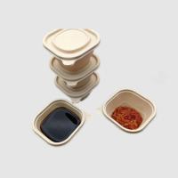 China Bpa Free Cornstarch Tableware Biodegradable Takeaway Sauce Containers With Lids for sale