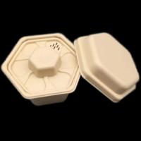 China Hexagonal Travel Compostable Disposable Tea Pot Corn Starch Tea Set Pot for sale