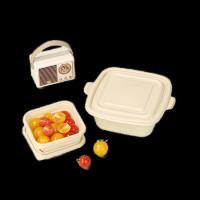 China Biodegradable Corn Starch Food Container Restaurant To Go Boxes 450ML for sale