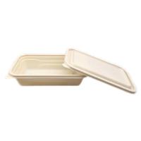 China 650ML corn starch tableware biodegradable take out containers For Fast Food Shops for sale
