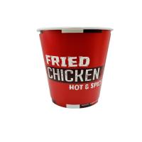 China Single Wall Disposable Paper Popcorn Bucket  Branded 32oz 46oz 64oz for sale
