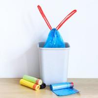 China Polythene Eco Friendly Plastic Garbage Bag Roll With Gravure Printing for sale