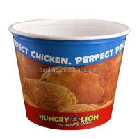 China 32-170oz Custom Logo Round  Fried Chicken Paper Bucket Fast Food Packaging Box for sale