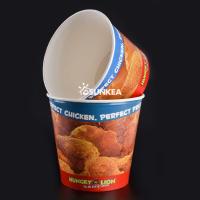 China 32-170oz Custom Logo Round  Fried Chicken Paper Bucket Fast Food Packaging Box for sale