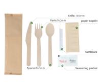 China Custom Size Compostable Wooden Cutlery Disposable Wood  140mm Knife for sale