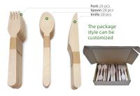 China Custom Size Compostable Wooden Cutlery Disposable Wood  140mm Knife for sale