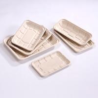 China Supermarket Bagasse Food Tray Disposable Food Grade Various Sizes Available for sale