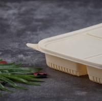 China 4 Compartment Disposable Corn Starch Tray Biodegradable Food Container for sale