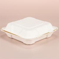 China 8Inch Clamshell Food Containers Compostable Bagasse Food Box for sale