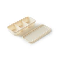 China 3 Compartment Disposable Cornstarch Meal Tray Disposable Meal Trays 160g for sale