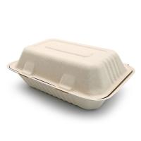 China 9 Inch Microwave Safe  Pulp Food Container Paper Pulp Containers for sale
