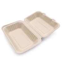 China 9 Inch Microwave Safe  Pulp Food Container Paper Pulp Containers for sale
