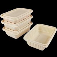 China Sustainable 500ML Biodegradable To Go Food Containers  Microwave Safe for sale