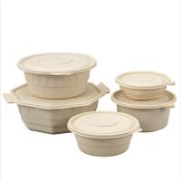 China Biodegradable Microwavable Disposable Corn Starch Bowl With Lid for sale