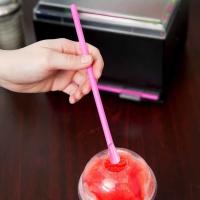 China Plastic Spoon Straws Disposable Stocked PLA Biodegradable Spoon Straw For Ice for sale